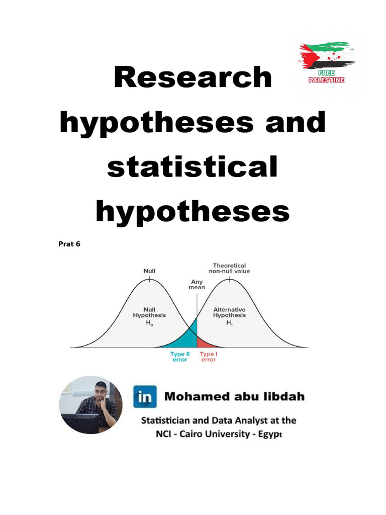 Research Hypotheses and Statistical Hypotheses | PDF | Type I And Type Ii Errors | Statistical ...