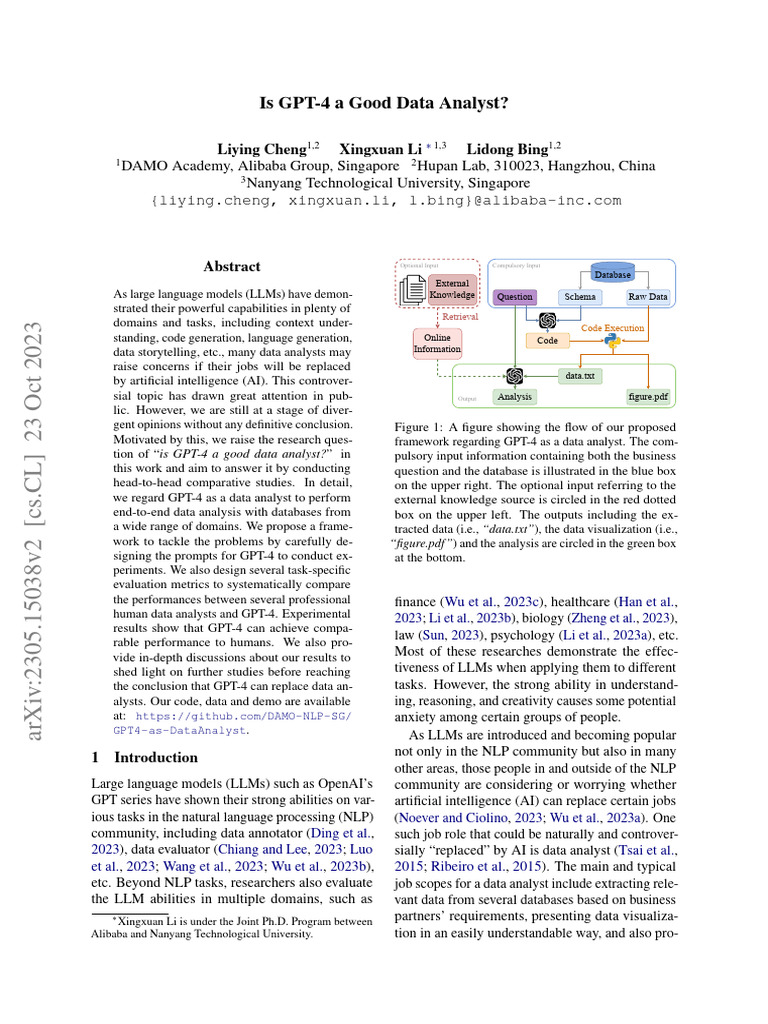 Evaluating GPT-4 as a Data Analyst | PDF | Data Analysis | Data