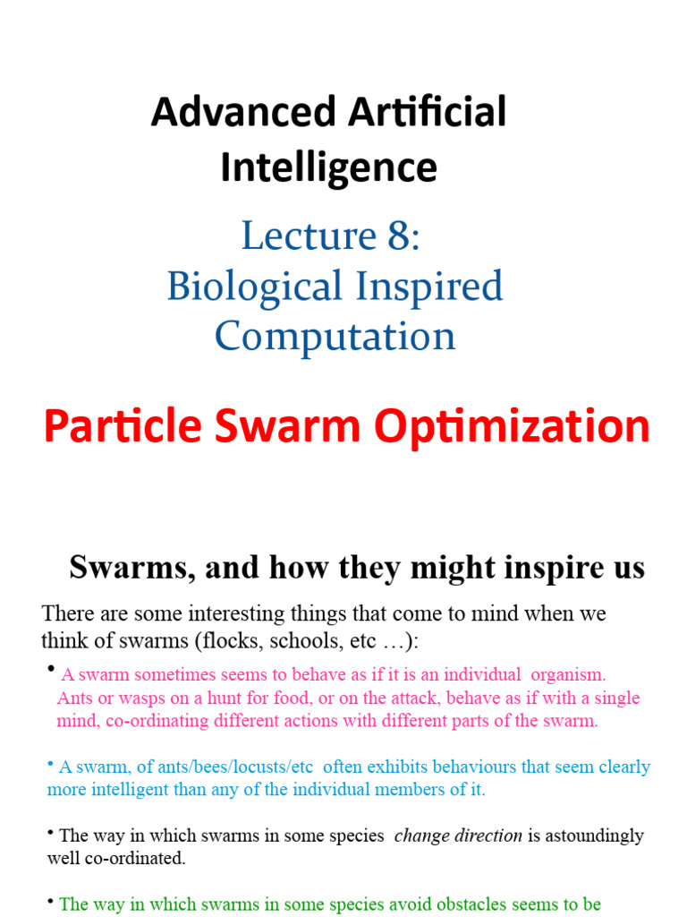 05 Bio Inspired Computation | PDF | Artificial Intelligence | Intelligence (AI) & Semantics