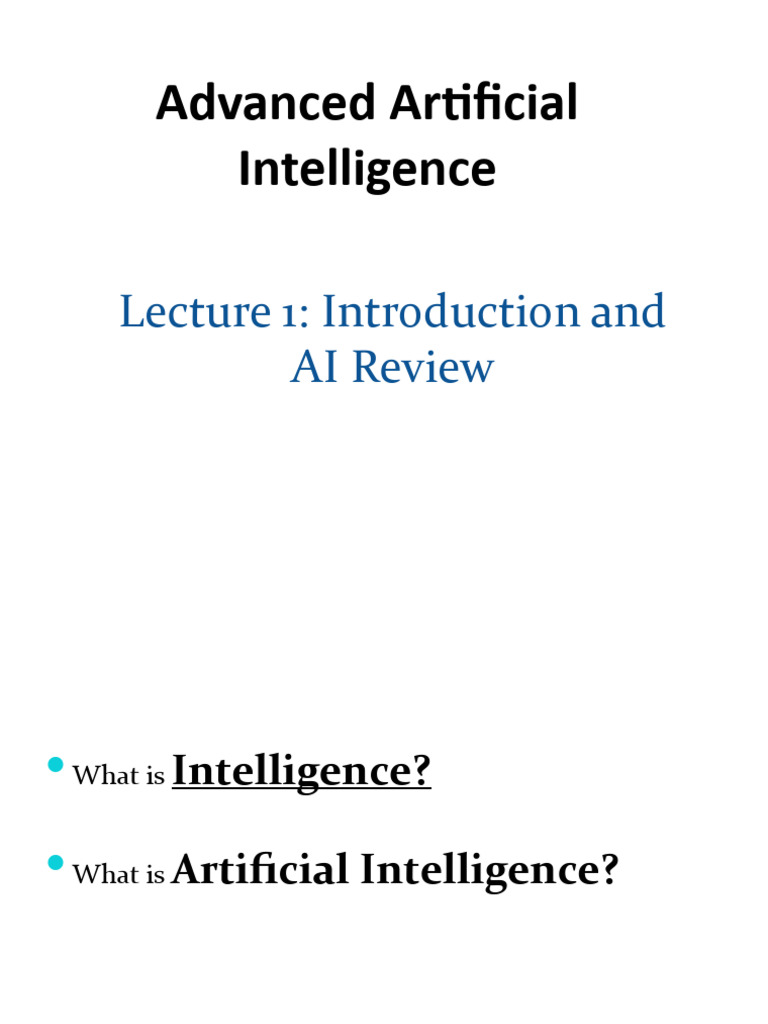 01 Introduction To Advanced Artificial Intelligence | PDF | Artificial ... 01 Introduction To Advanced Artificial Intelligence | PDF | Artificial ...