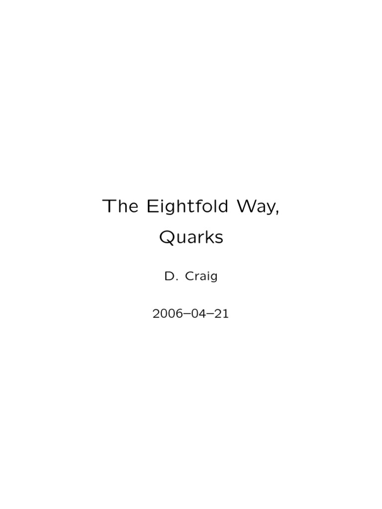 The Eightfold Way and Quarks Explained | PDF | Quark | Quantum Mechanics