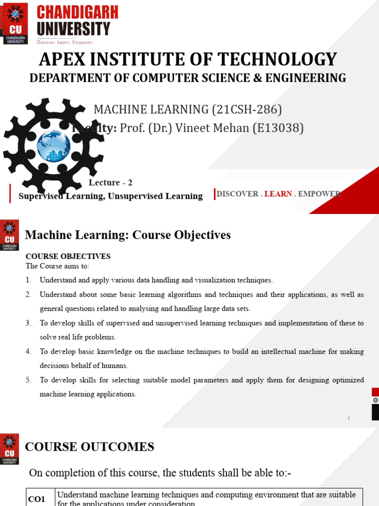 Lecture 2 Introduction To ML | PDF | Machine Learning | Intelligence