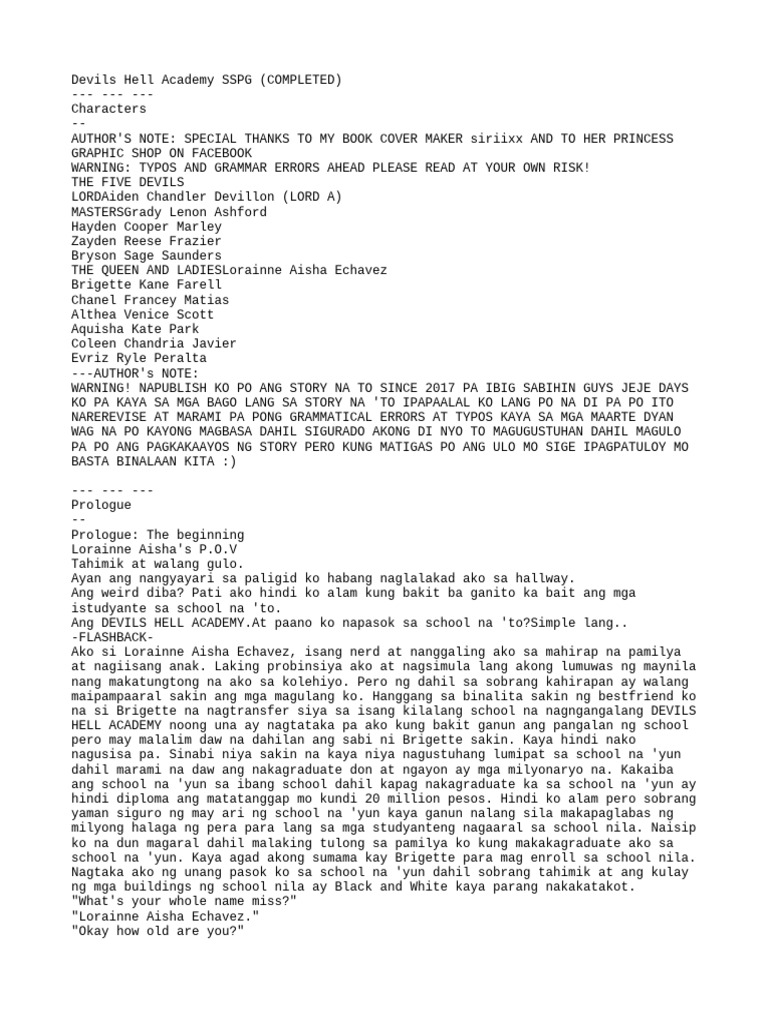 Devils Hell Academy | PDF