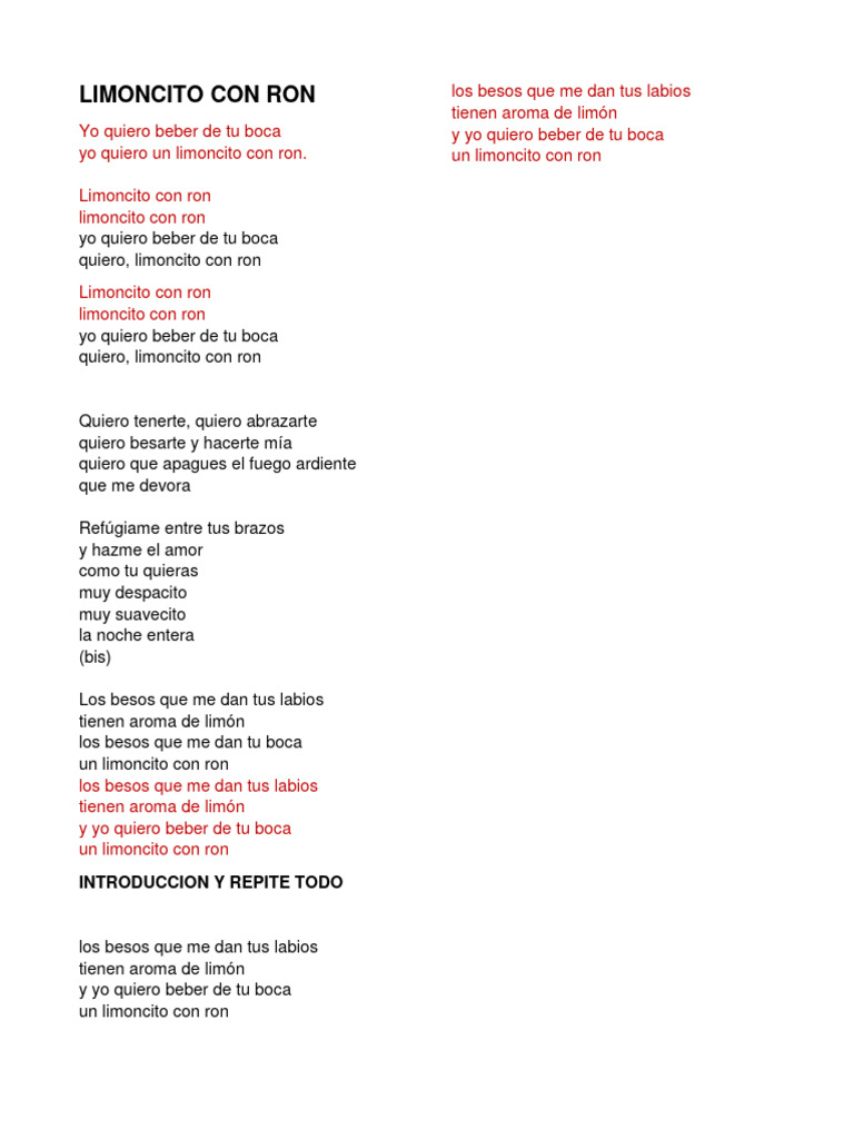 Limoncito Con Ron | PDF