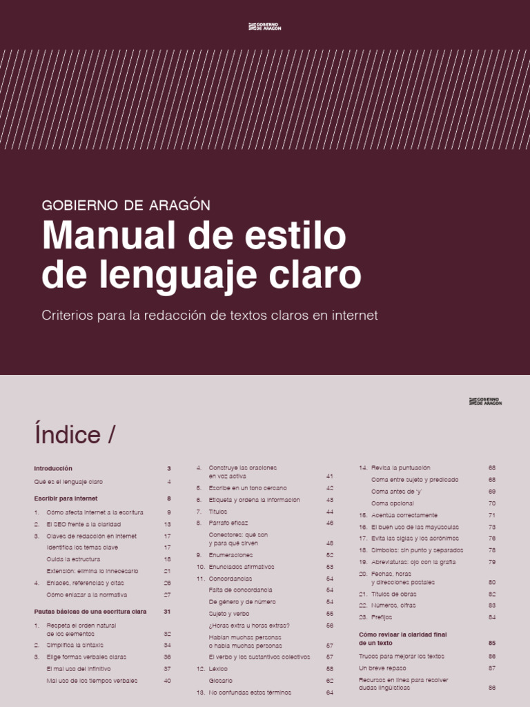 Manual de Lenguaje Claro Gobierno de Arag N 1703804925 | PDF | Posicionamiento en buscadores ...