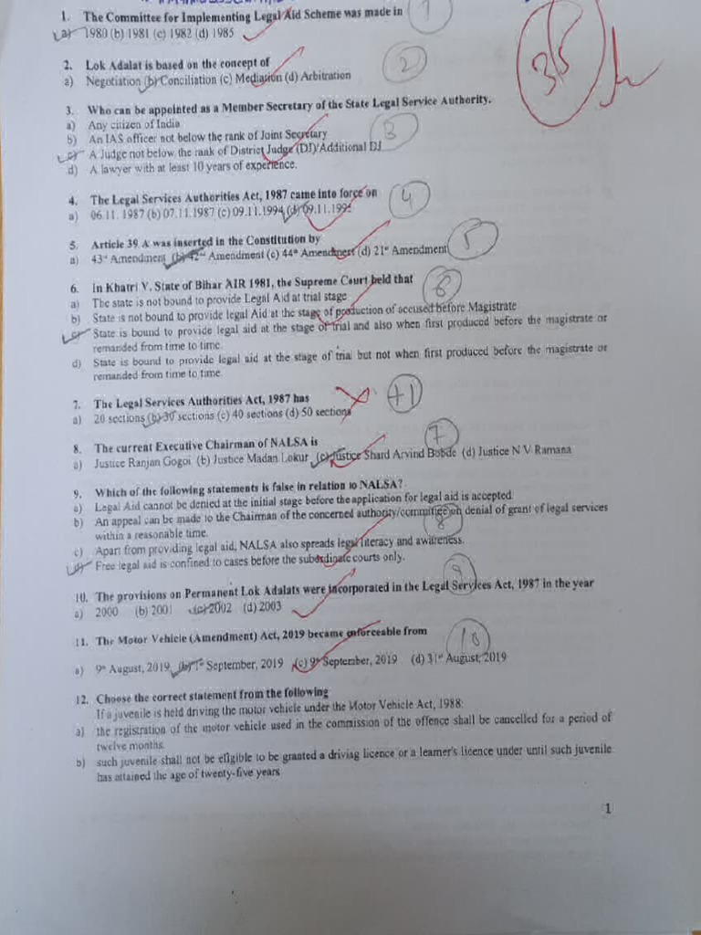 PLV Question Paper 2019 | Download Free PDF | Justice | Crime & Violence