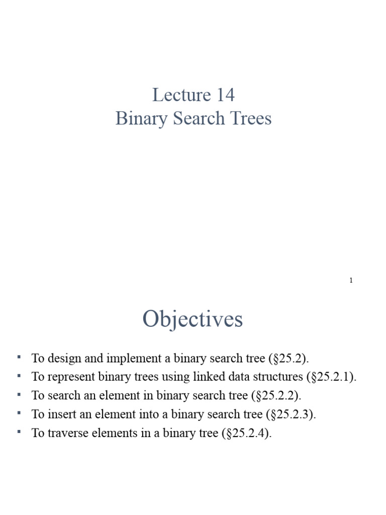 Lec14 Binary Search Trees12 | PDF | Computer Programming | Computer Data