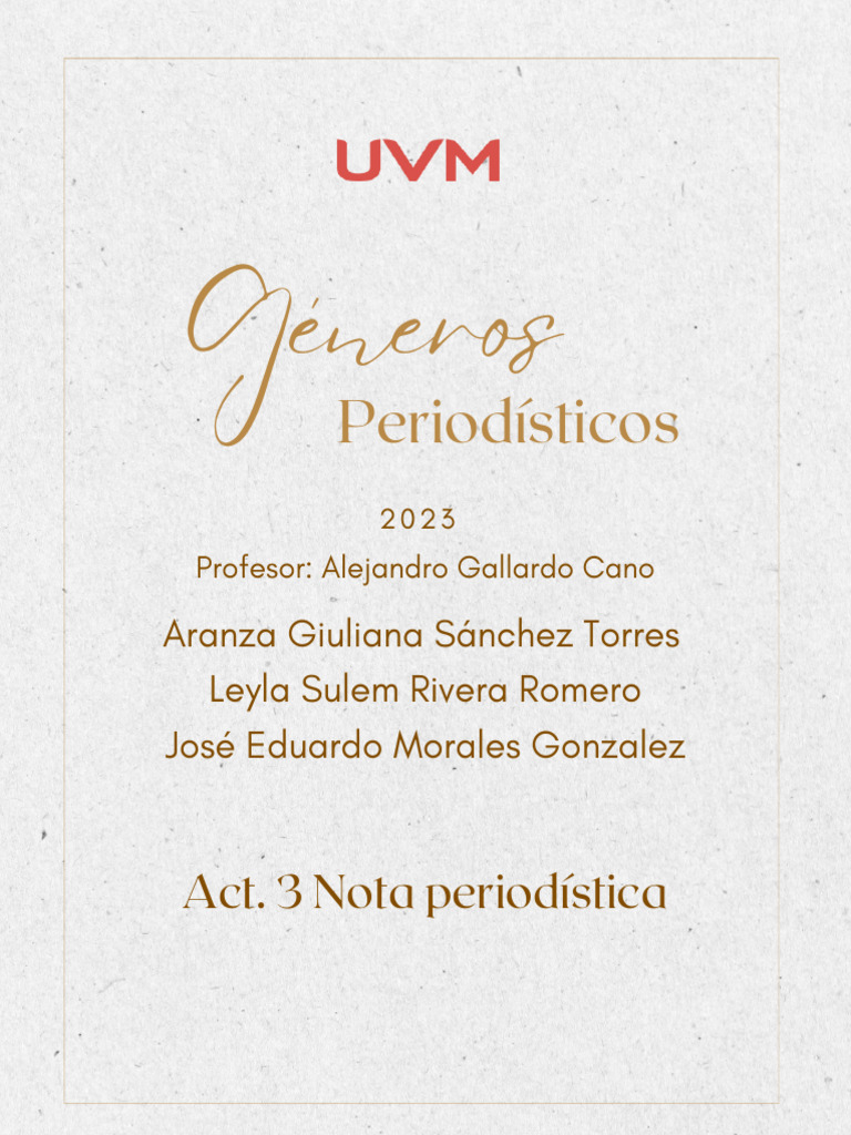 Nota Periodistica | PDF