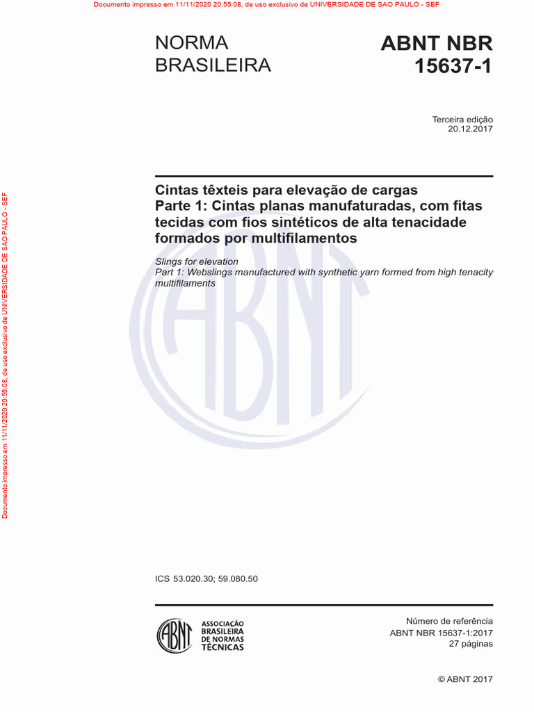 Norma Brasileira: Abnt NBR 15637-1 | PDF | ISO 9000