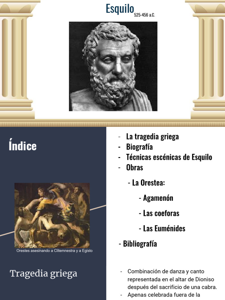 Esquilo: Tragedia Griega y Obras | PDF | Esquilo | Antigua Grecia