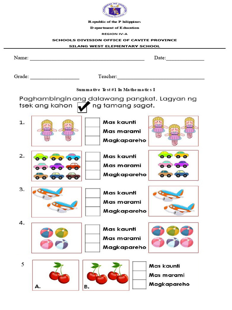 Summative Test #1 | PDF | Philippines