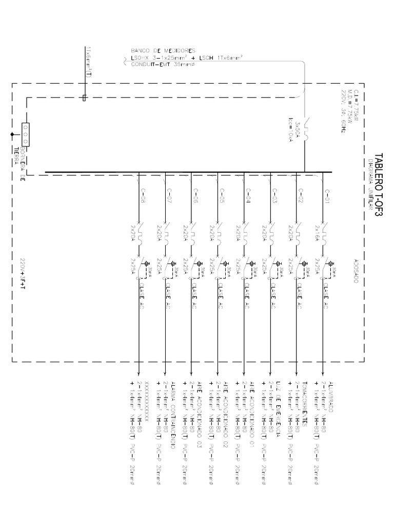 OF3 Diagrama Unifilar Model | PDF