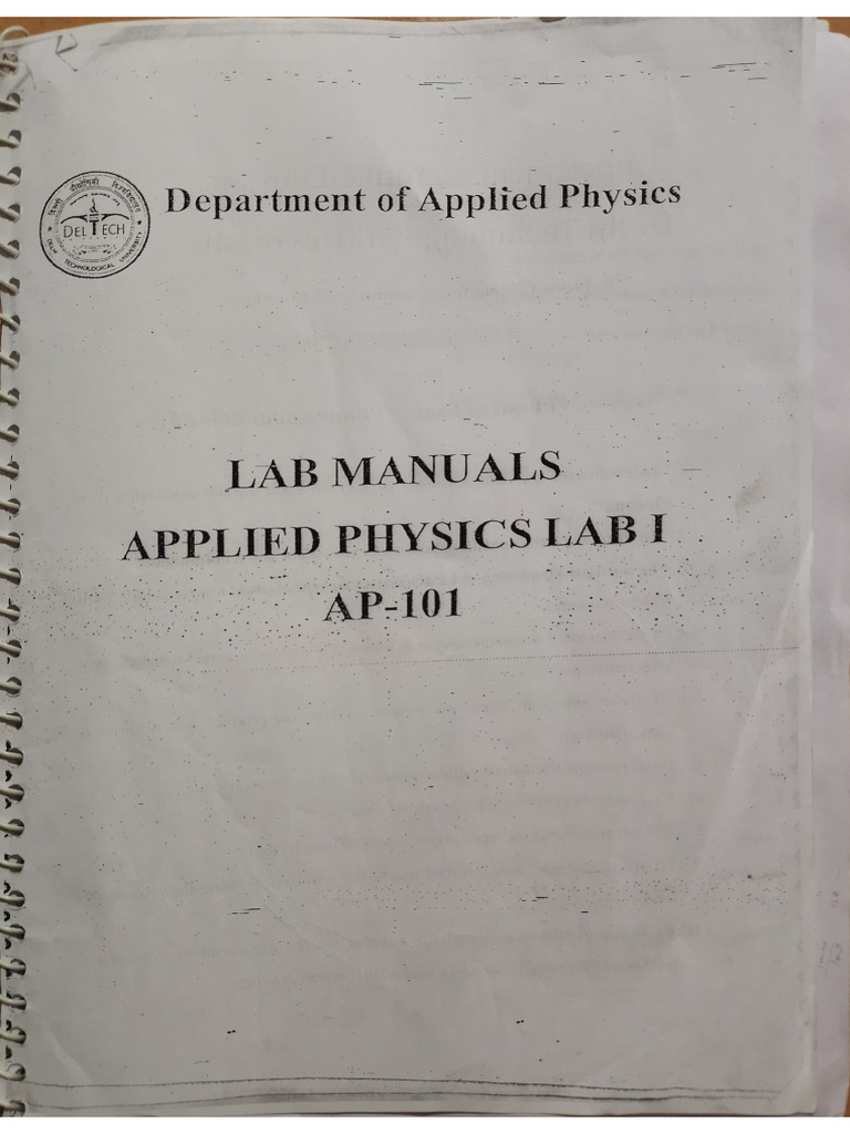 Physics Laboratory Manual | PDF