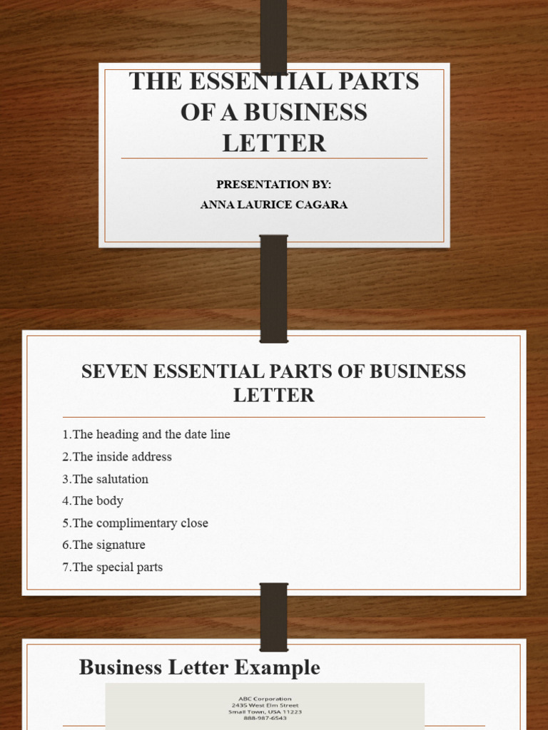The Essential Parts of A Business Letter | PDF | Mail | Written ...