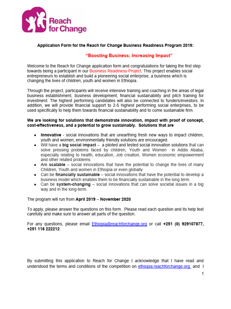 BC Business Readness Application Form English 2019 | PDF ...