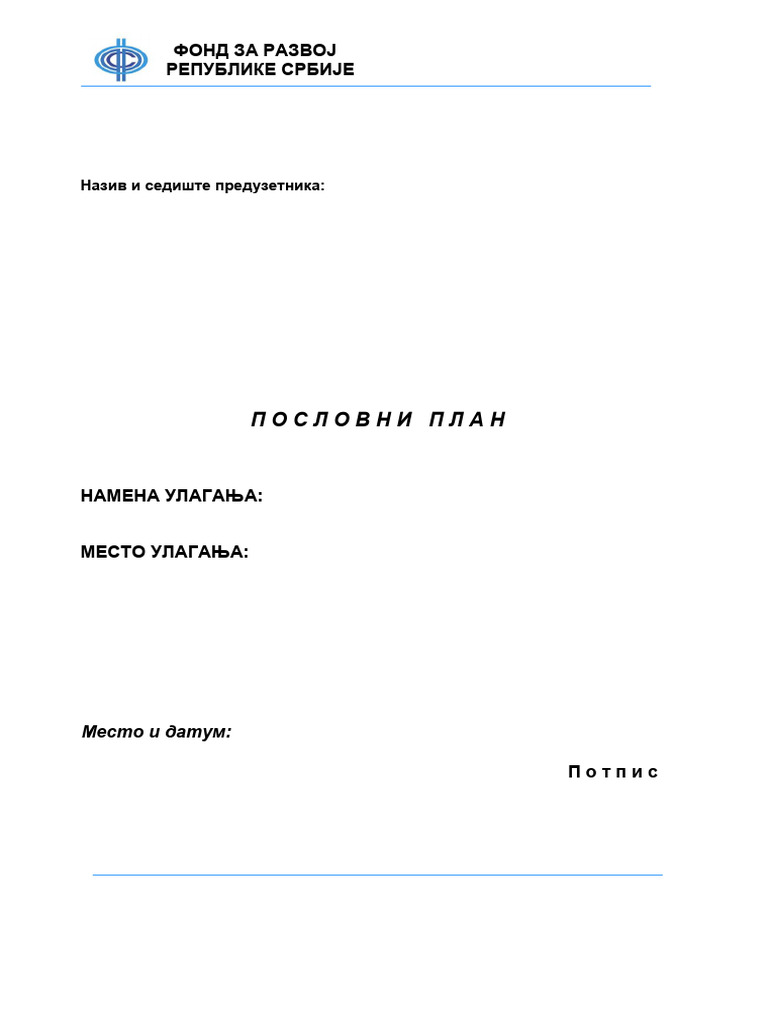 NWQC823 Poslovni Plan Preduzetnici | PDF