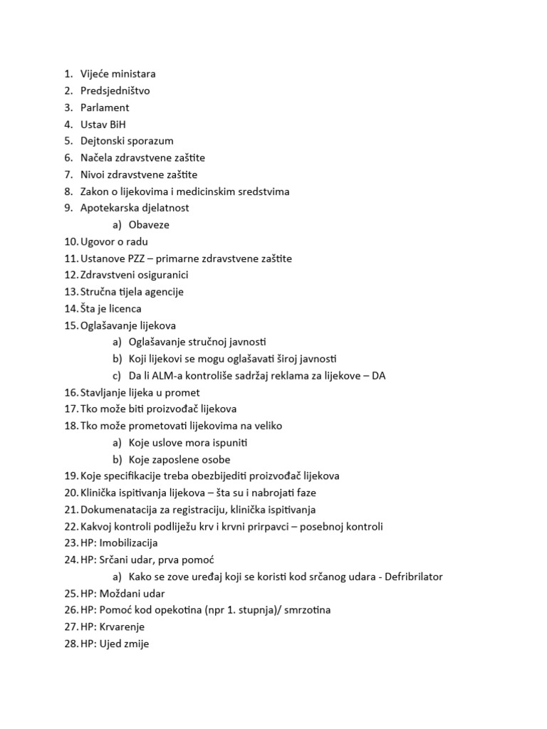 Strucni Ispit-Pitanja | PDF