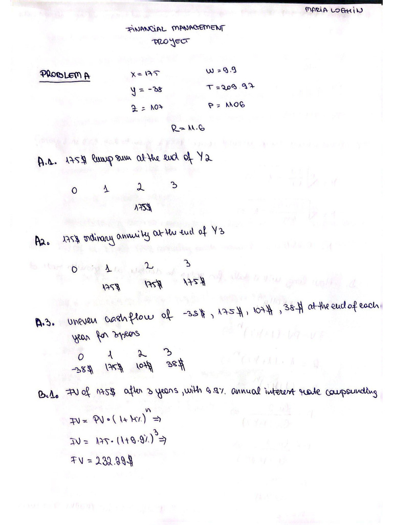 Financial Management Exercises | PDF