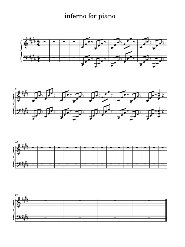 Inferno For Piano | PDF