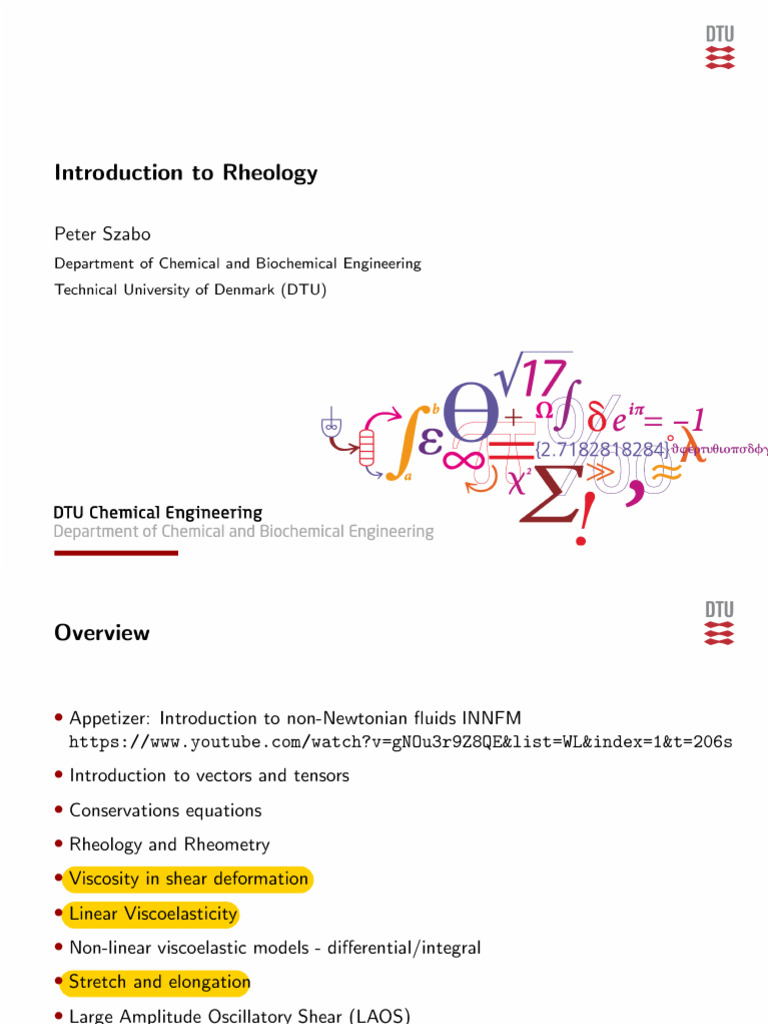 Introduction To Rheology Jan2024 | PDF | Viscoelasticity | Shear Stress