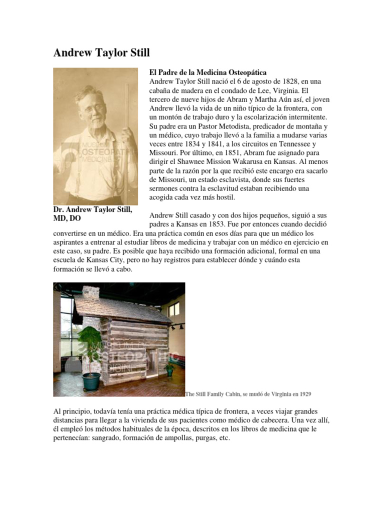 HISTORIA Andrew Taylor Still | PDF | Guerra civil americana | Kansas