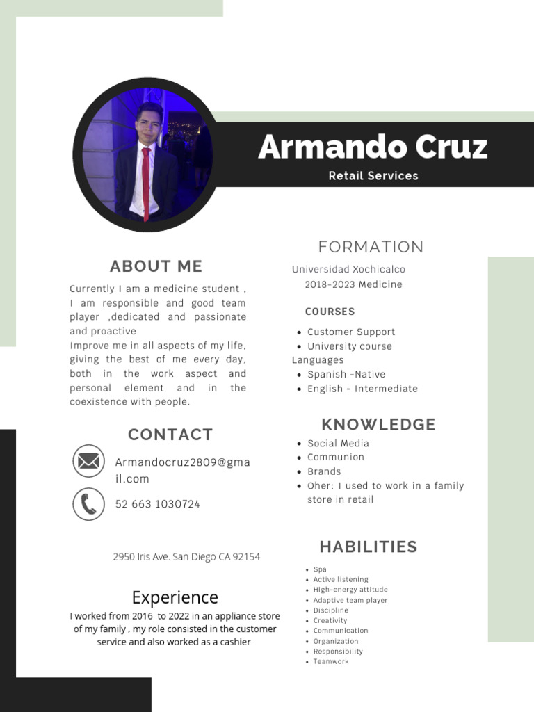 Armando Cruz: About Me | PDF