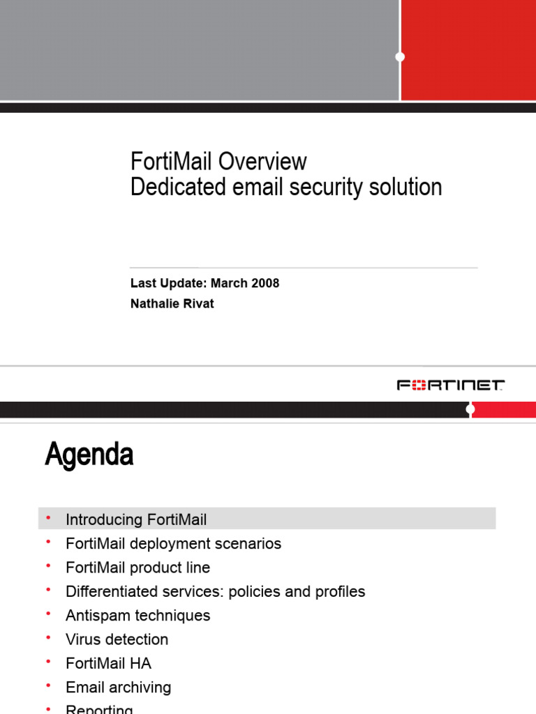 2008-03 FortiMail - Overview | PDF | Email Spam | Internet Protocols