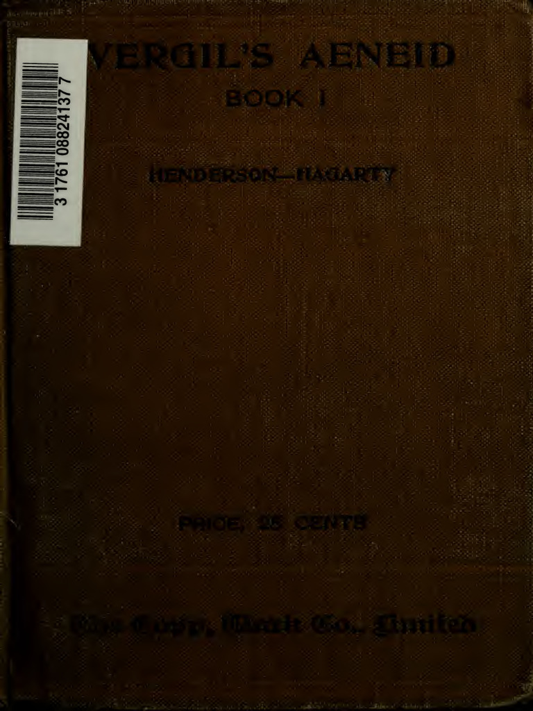 Aeneid Book I 01 Virg | PDF | Virgil | Poetry