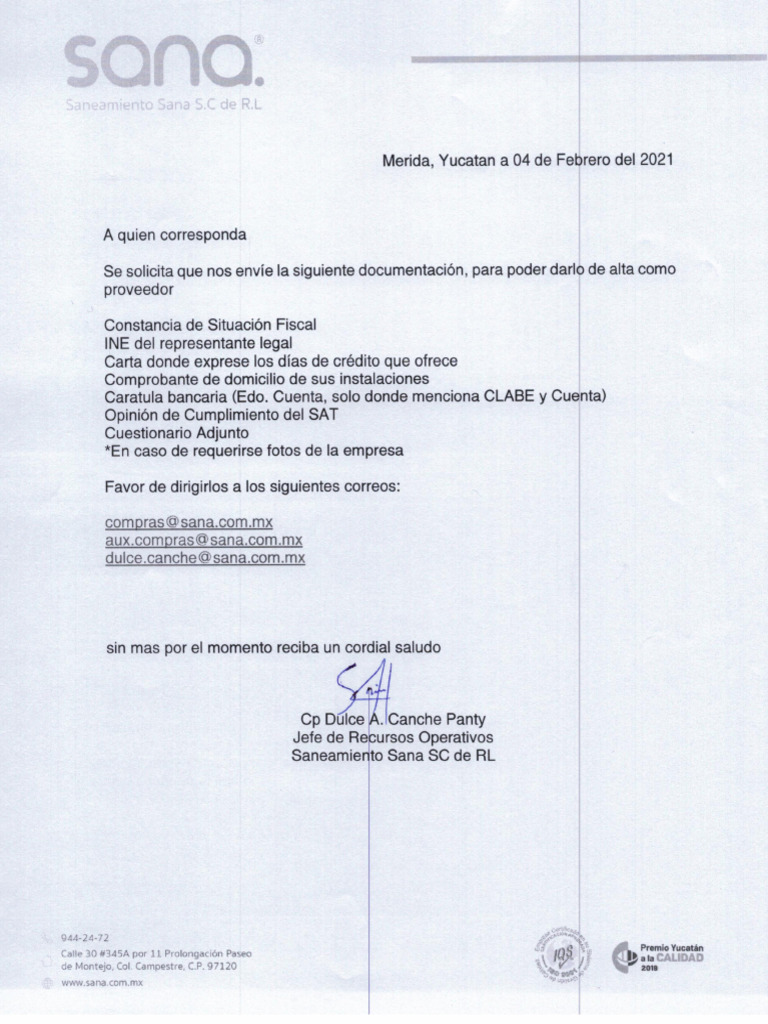 Formato Solicitud Documentacion | PDF