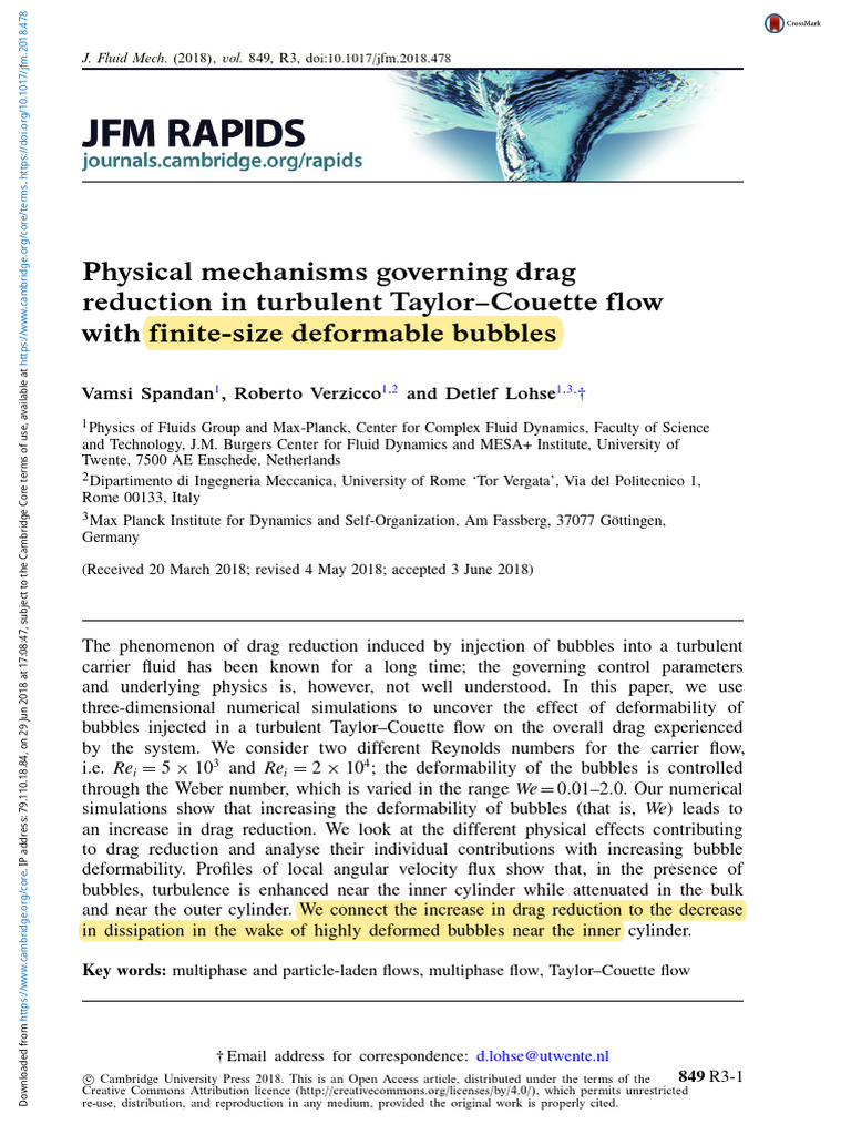 Physical Mechanisms Governing Drag Reduction in Turbulent Taylor ...