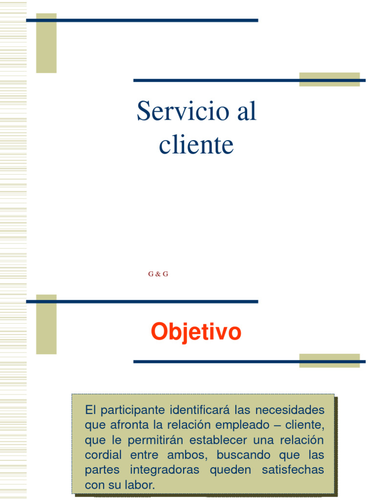 Presentacion Servicio Al Cliente C | PDF | Calidad (comercial) | Cliente