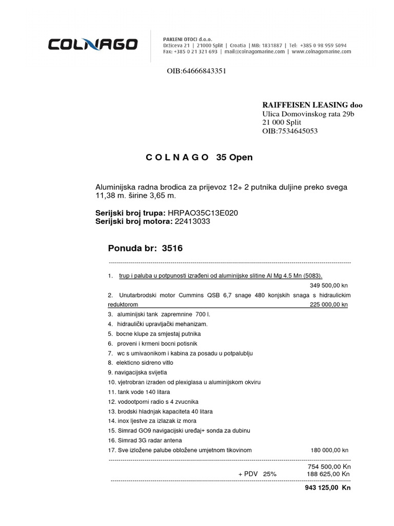 Colnago 35 - Open | PDF