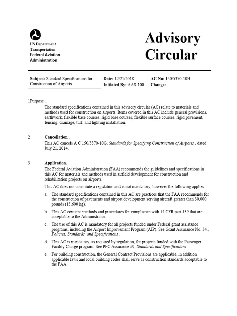Advisory Circular | PDF | Quality Assurance | Road Surface