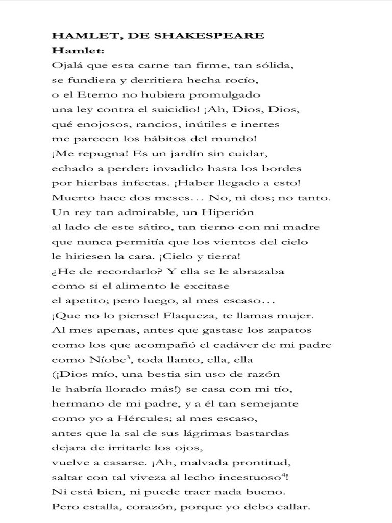 Monólogo Hamlet | PDF