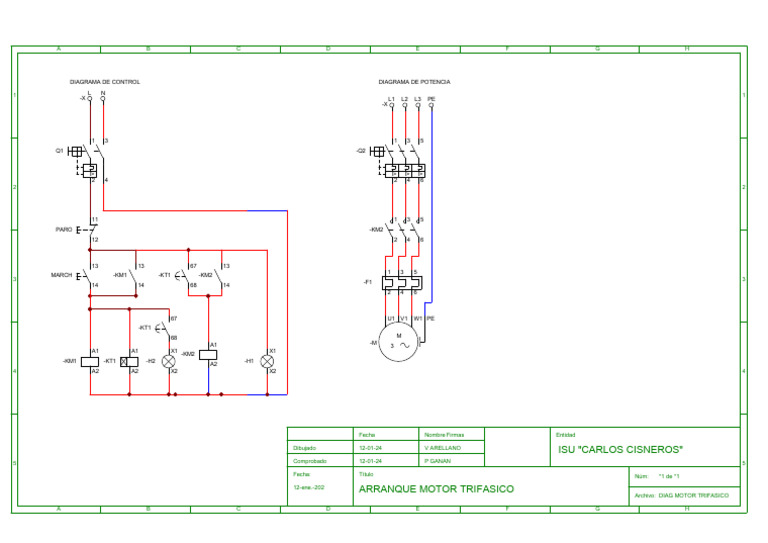 Diagrama Motor Trifasico | PDF