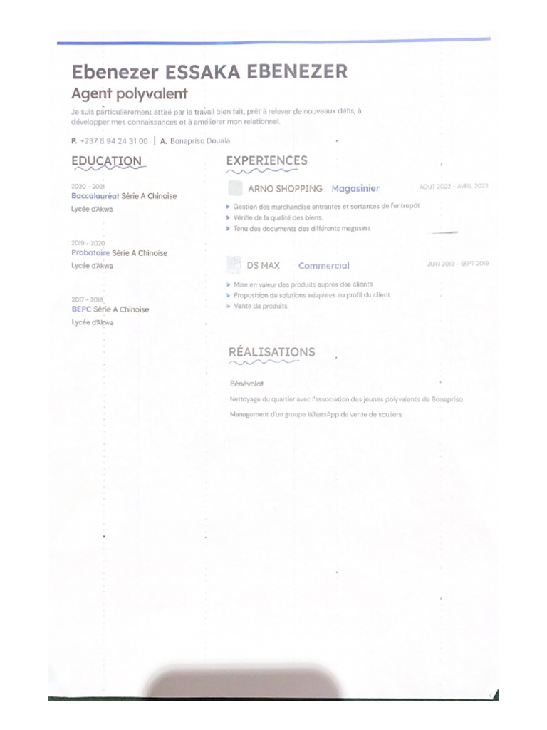 Ebenezer ESSAKA EBENEZER | PDF