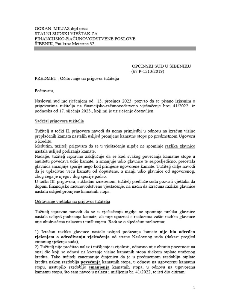 Podnesak P 1513 2019 24 | PDF