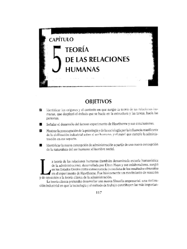Teoria Relaciones Humanas | PDF