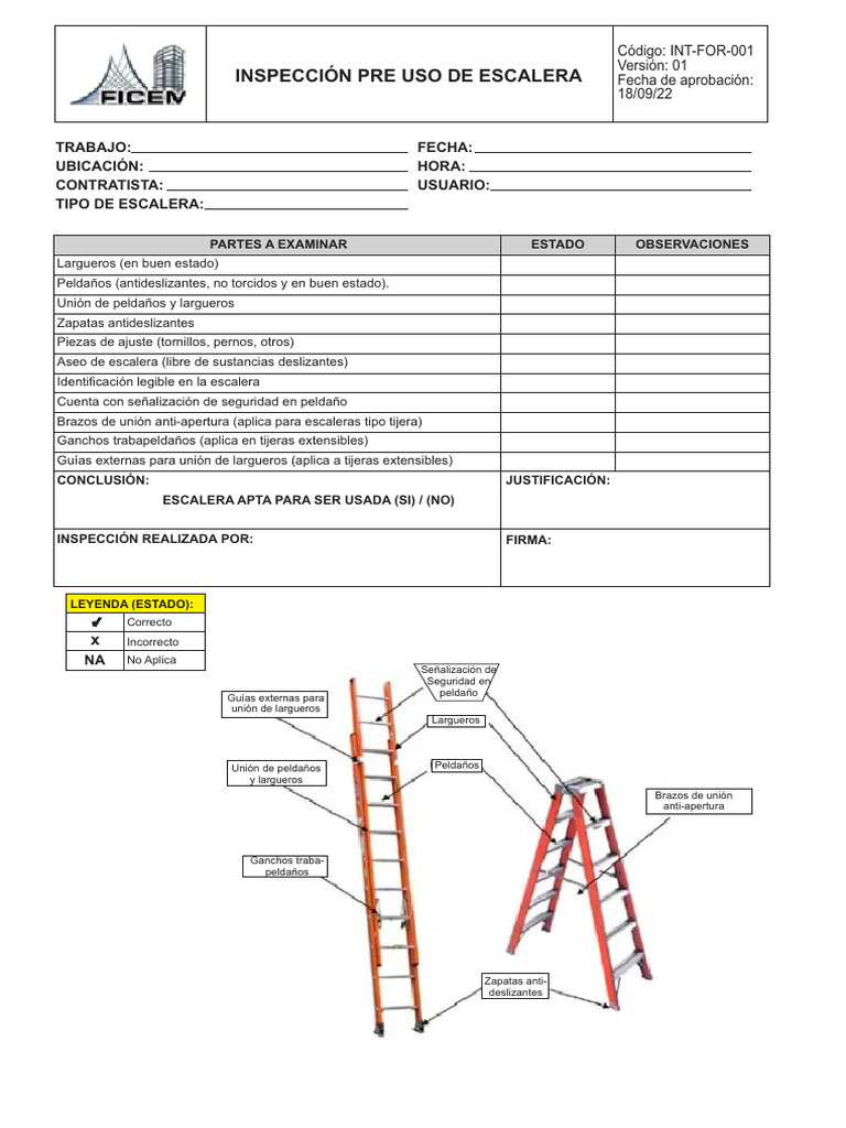 Check List de Escalera | PDF
