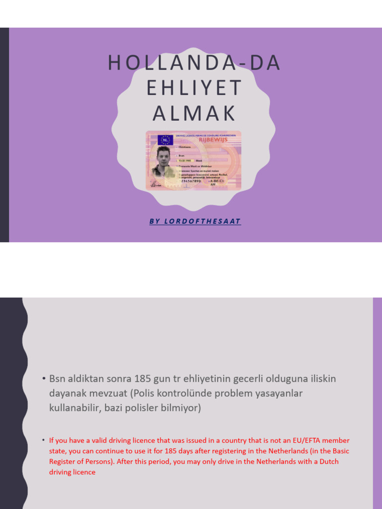 Hollanda Da Ehliyet Almak | PDF