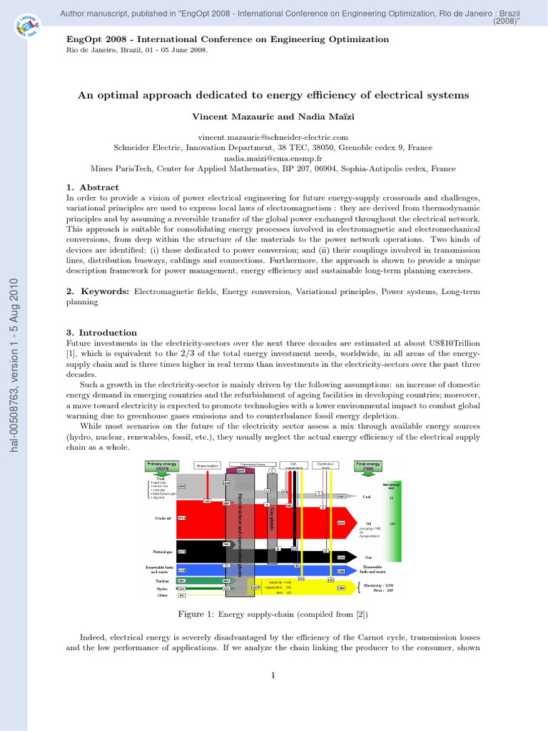 An Optimal Approach Dedicated To Energy | PDF | Energy Development ...