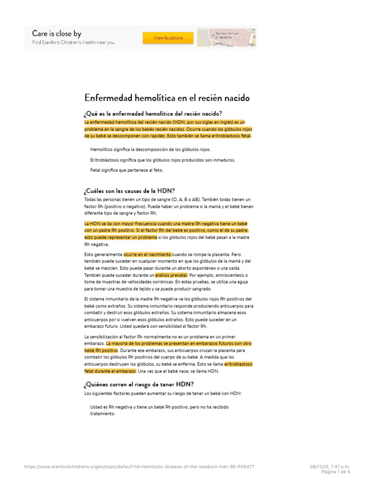 Hemolytic Disease of The Newborn (HDN) | PDF | Sangre | Anatomia animal