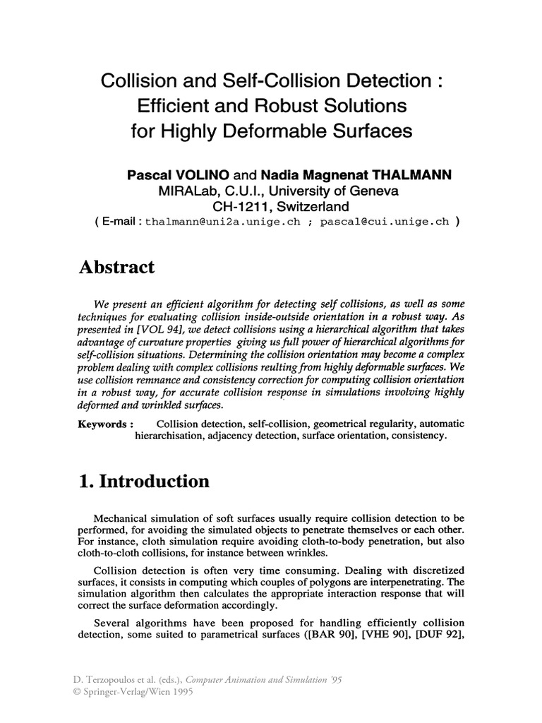 Volino 1995 | PDF | Vertex (Geometry) | Area