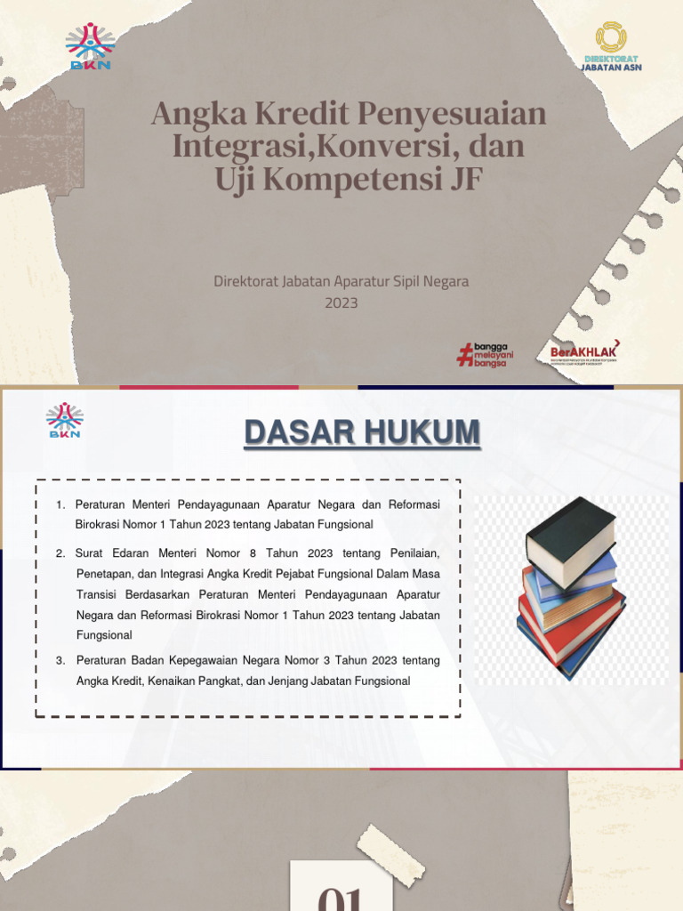 Angka Kredit, Integrasi, Konversi Dan Uji Kompetensi Jabatan Fungsional | PDF