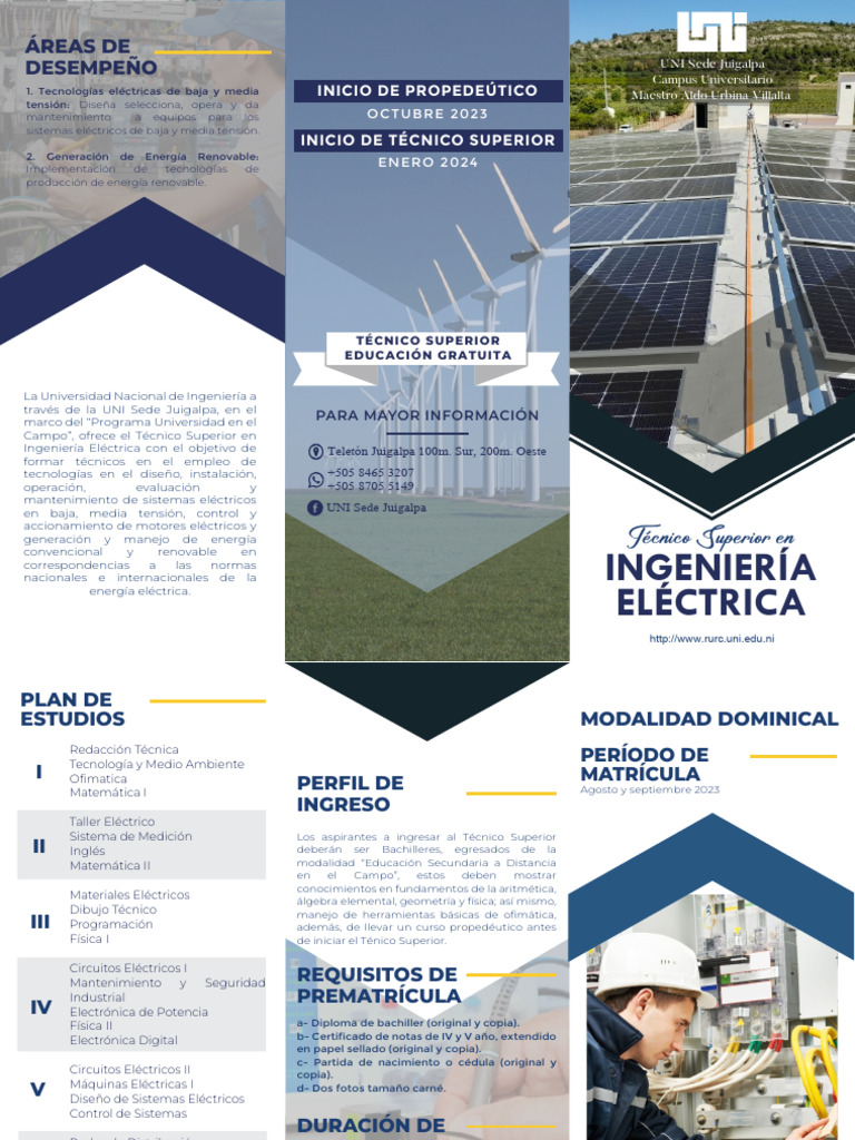 01 - Brochure TS Ingeniería Eléctrica | PDF | Ingenieria Eléctrica | Ingeniería