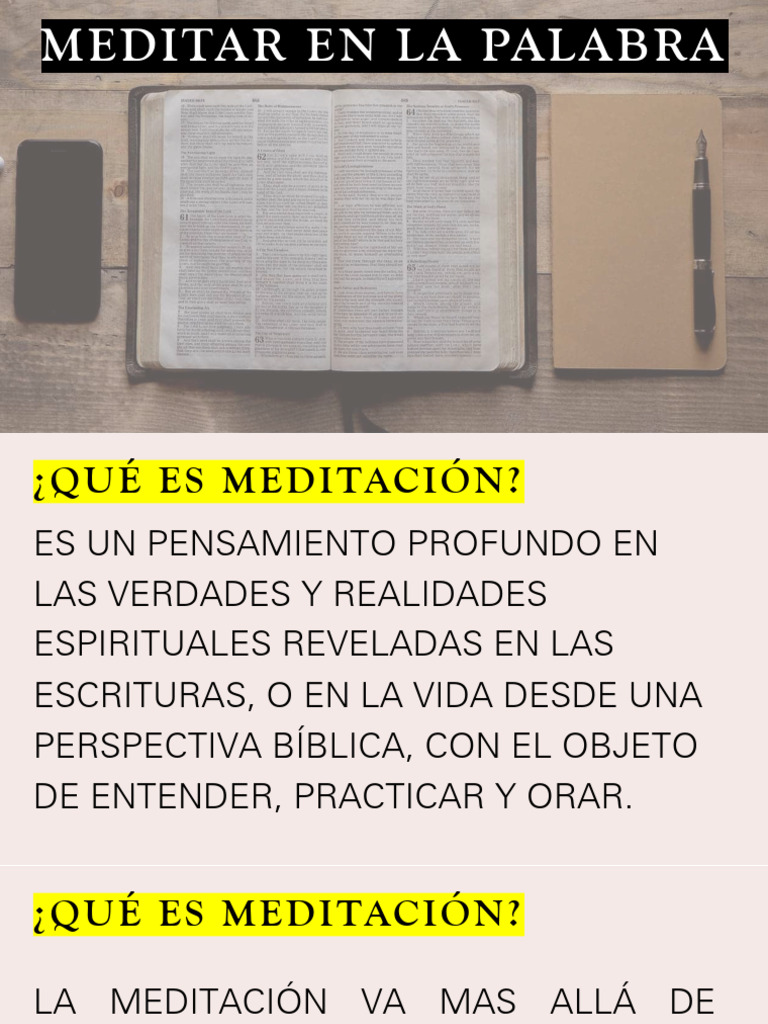 Meditación Bíblica - Parte 3 | Descargar gratis PDF | Dios | Biblia