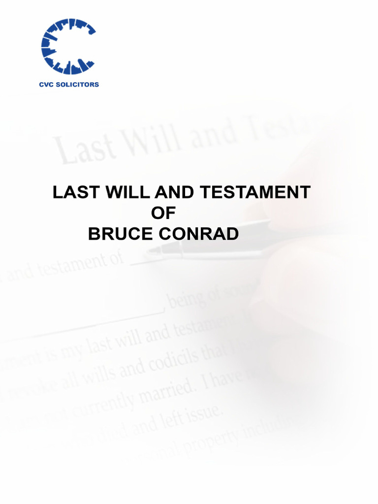Last Will and Testament | PDF