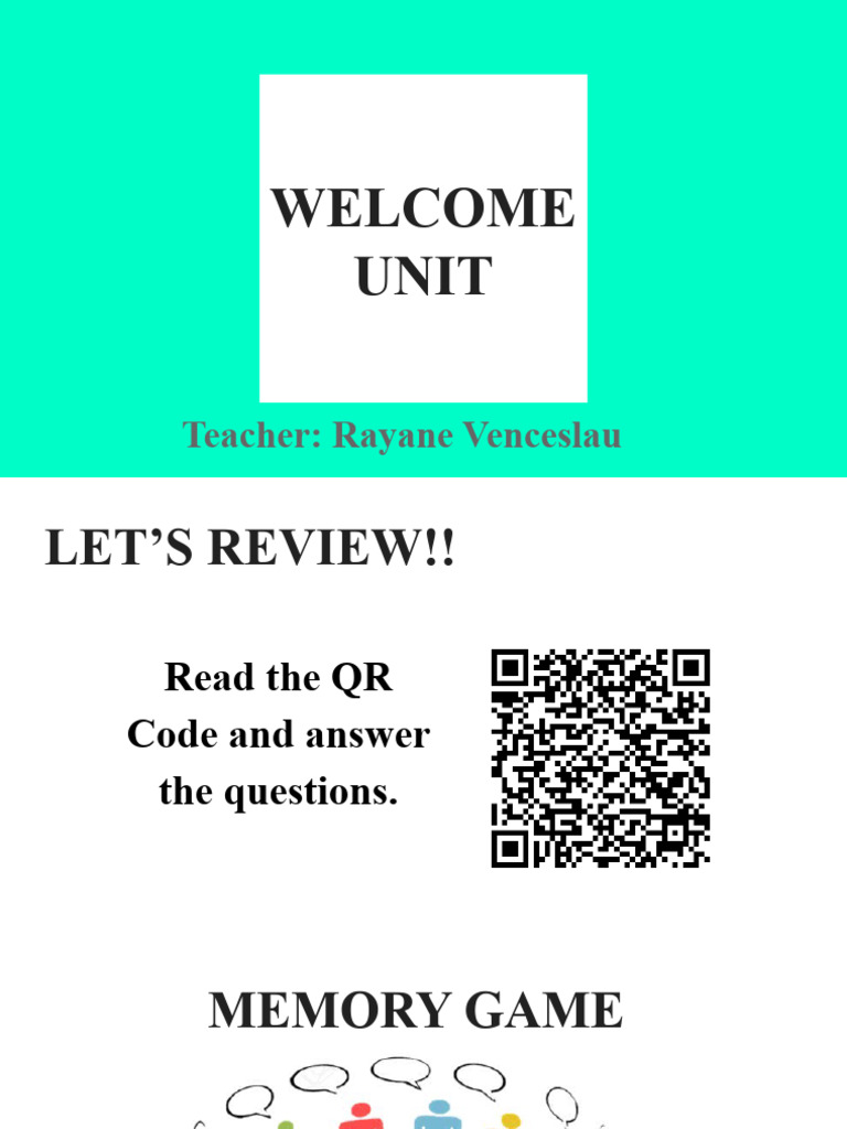 Welcome Unit - Basic - Aula 2 e Aula 3 e 4grammar | PDF | Subject ...