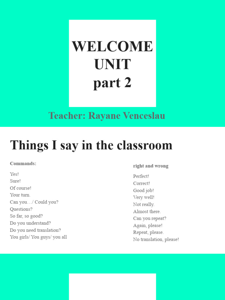 WELCOME UNIT Part 2 | PDF | Human Communication | Encodings