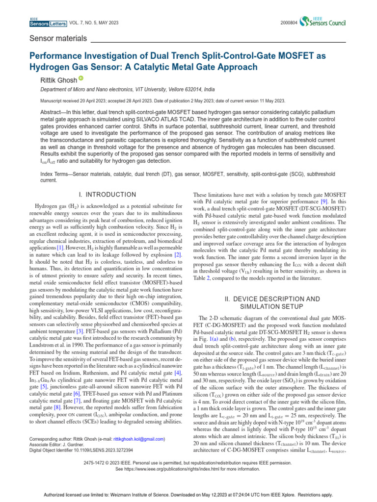 Performance Investigation of Dual Trench Split-Control-Gate MOSFET As ...